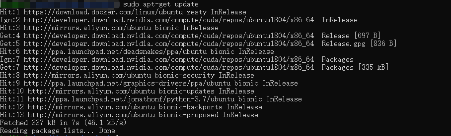 解决apt update失败的问题 See apt-secure(8) manpage for repository creation and user configuration ...