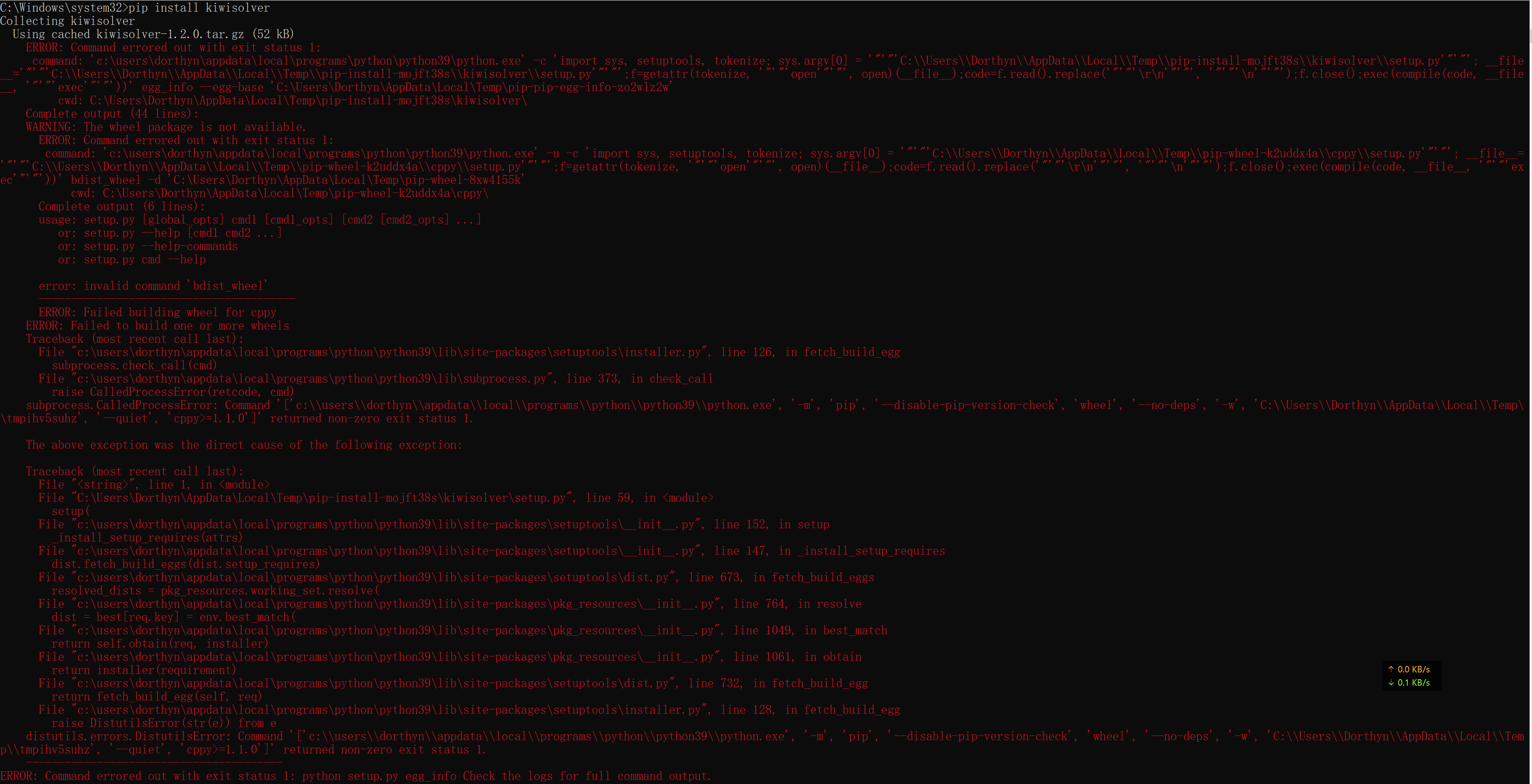 Python 安装 matplotlib失败_kiwisolver matplotlib 报错-CSDN博客