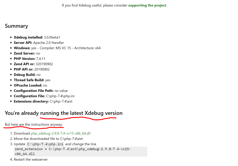 Xdebug: [Config] The setting ‘xdebug.remote_autostart‘ has been renamed_xdebug:[config] the ...