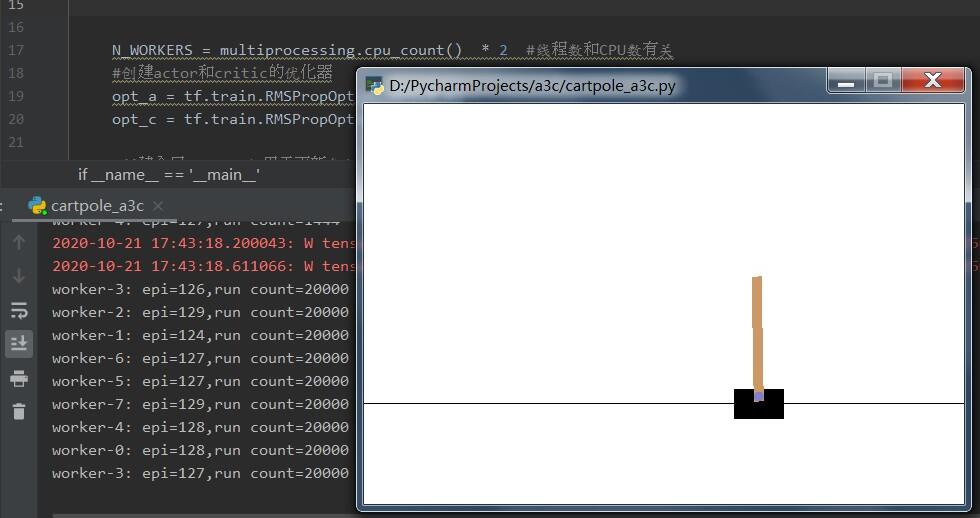 cartpole 离散型动作 A3C_a3c cartpole-CSDN博客