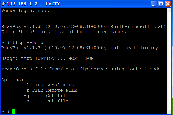 Detailed explanation of the use of tftp command under Busybox - Programmer Sought