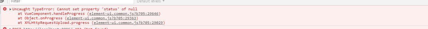 element-ui upload Cannot set property ‘status‘ of null错误解决方案_cannot set properties status of ...