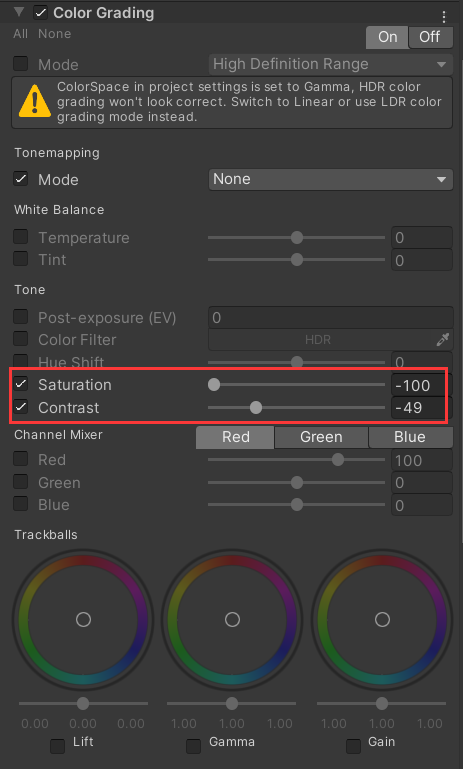 Unity使用Post-process实现黑白画面_unity post processing黑白老照片-CSDN博客