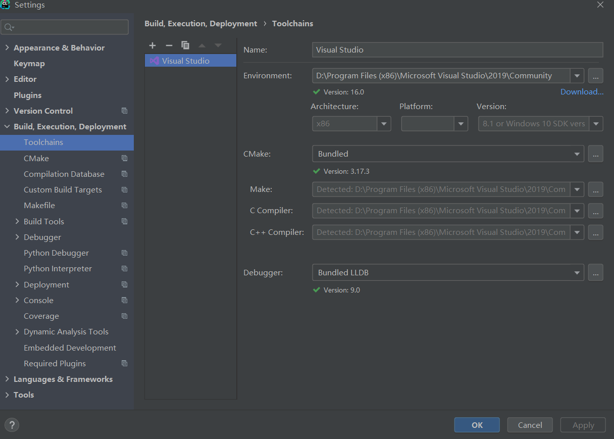 CLion 配置 Visual Studio 2019 MSVC 环境_clion 找不到visual studio-CSDN博客
