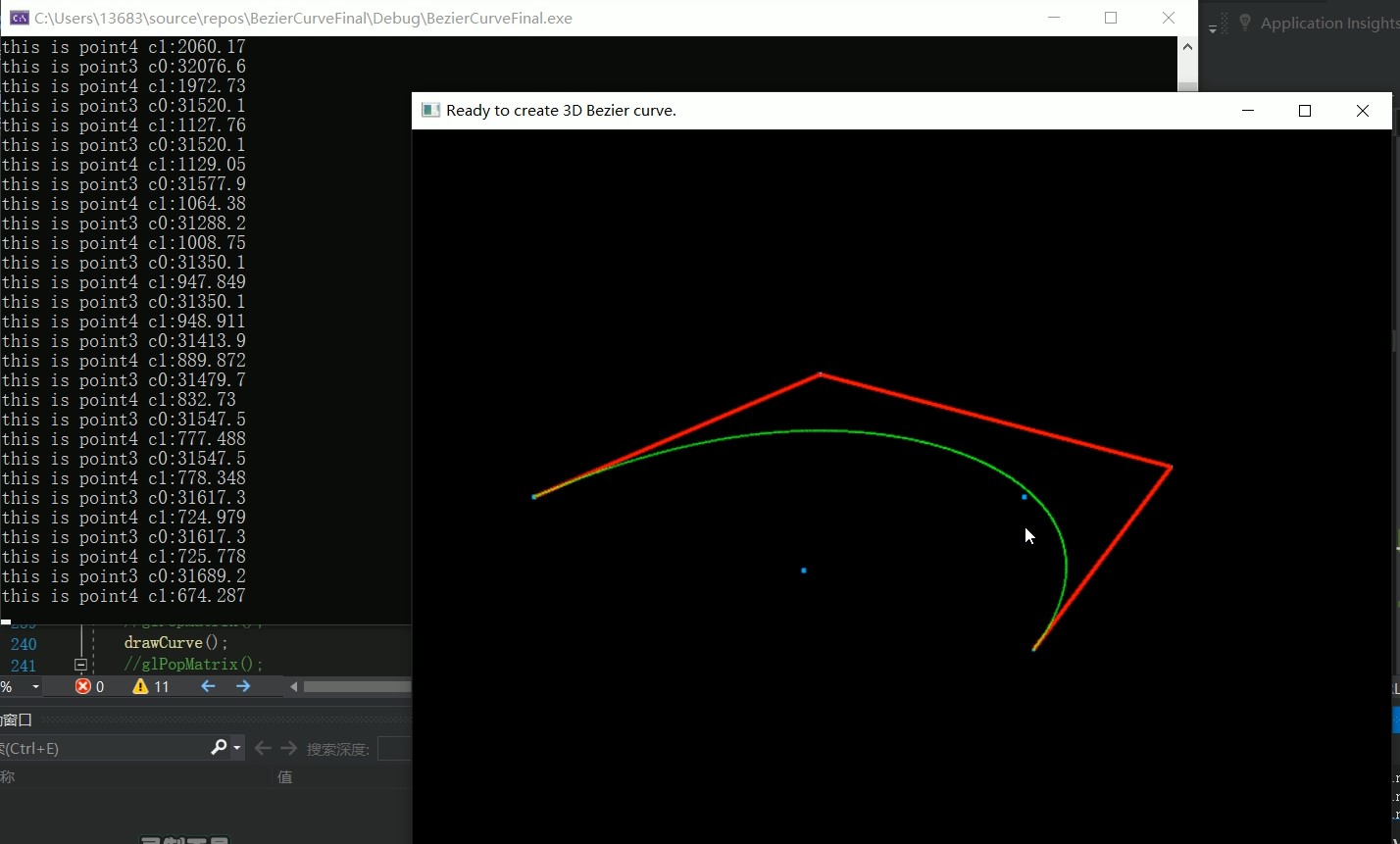 OpenGL实现可交互的三维三次贝塞尔曲线（实现鼠标控制）_opengl三阶贝塞尔曲线-CSDN博客