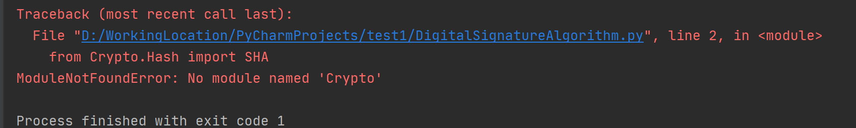 python3.X程序运行出错 Traceback (most recent call last)ModuleNotFoundError: No module named ‘Crypto‘解决 ...