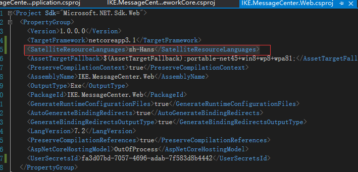 .net core3.1发布后生成了多余语言文件夹cs,de,es,fr...怎么去除,让发布后不在有这些文件夹_satelliteresourcelanguages-CSDN博客