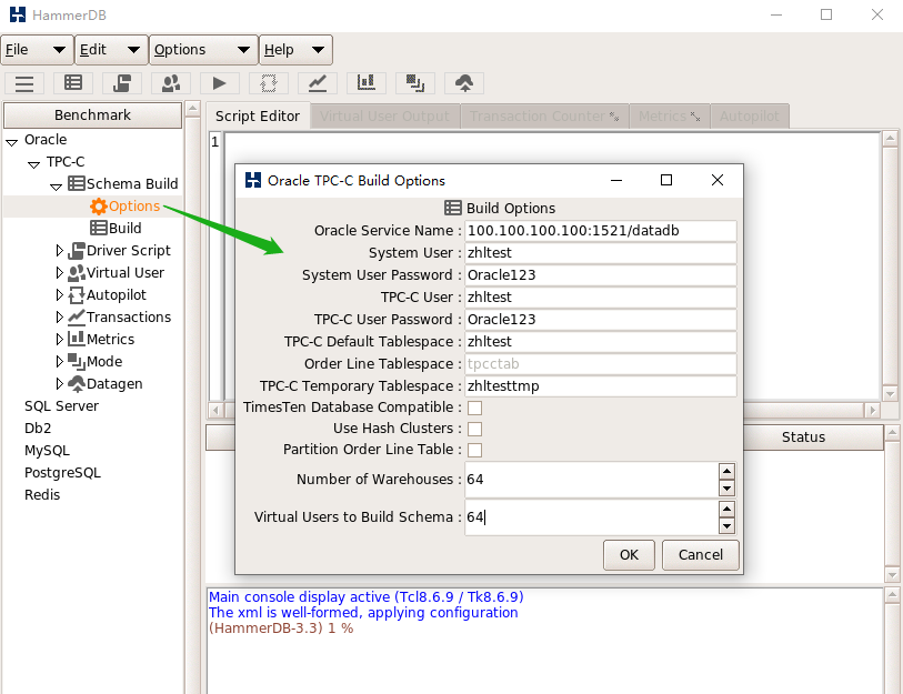 使用HammerDB测试Oracle性能_hammerdb官网-CSDN博客