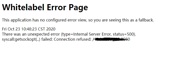 syscall:getsockopt(..) failed:Connection refused_syscall:getsockopt ...
