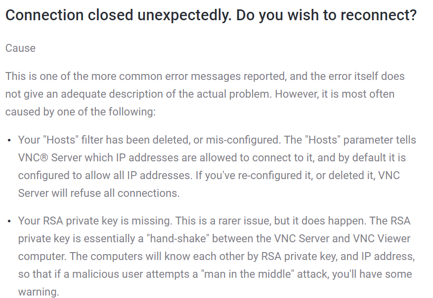 树莓派学习（四）树莓派VNCServer出现密钥丢失错误的修复_the connection closed unexpectedly-CSDN博客