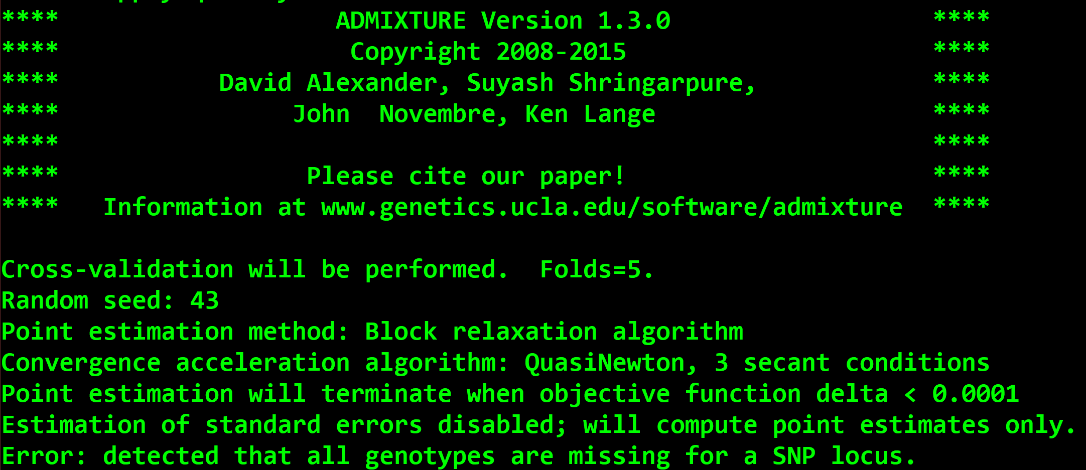2020.10.26【GWAS】丨Admixture群体结构分析detected that all genotypes are missing for a SNP locus解决办法-CSDN博客