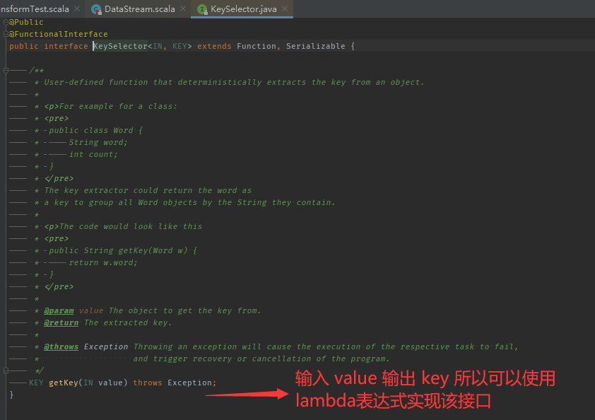 Flink 1 11 2 警告 Symbol Keyby Is Deprecated Use [[datastream Keyby