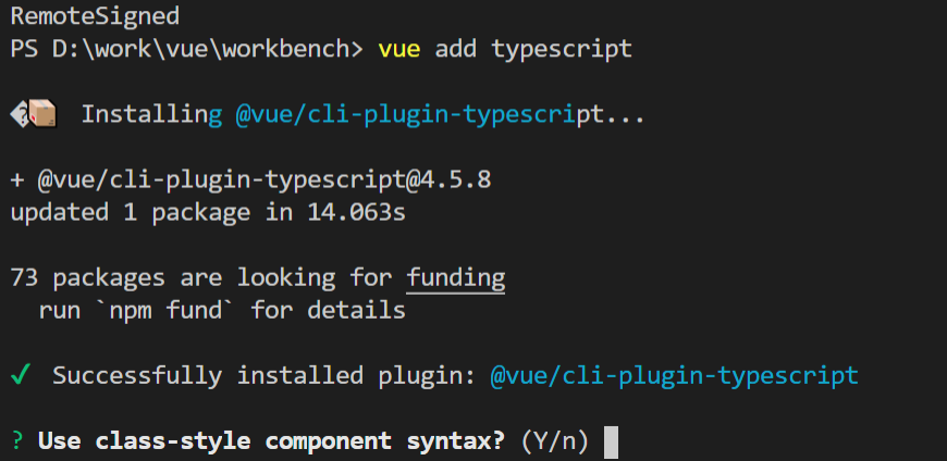 在vscode中执行vue Add Typescript时出现vue 无法加载文件所在位置 行1 字符 1 Vue Add Typescript Csdn博客