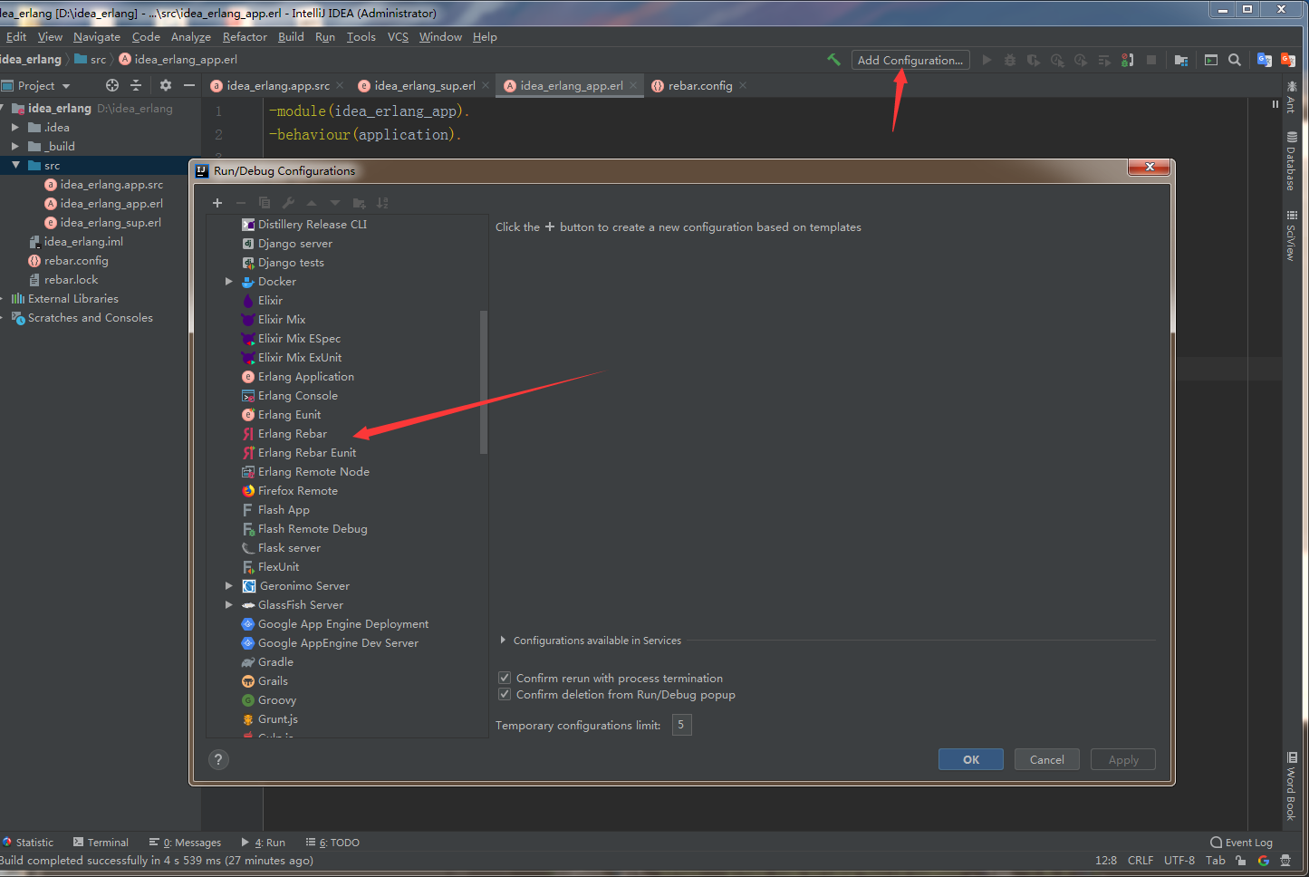 【erlang】Intellij IDEA中 使用REBAR3配置教程_idea 怎么配置rebar3 只编译-CSDN博客