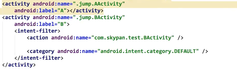 Android Studio笔记之Activity——实现Activity的跳转与数据传递_android studio 怎么用隐性跳转传递 ...