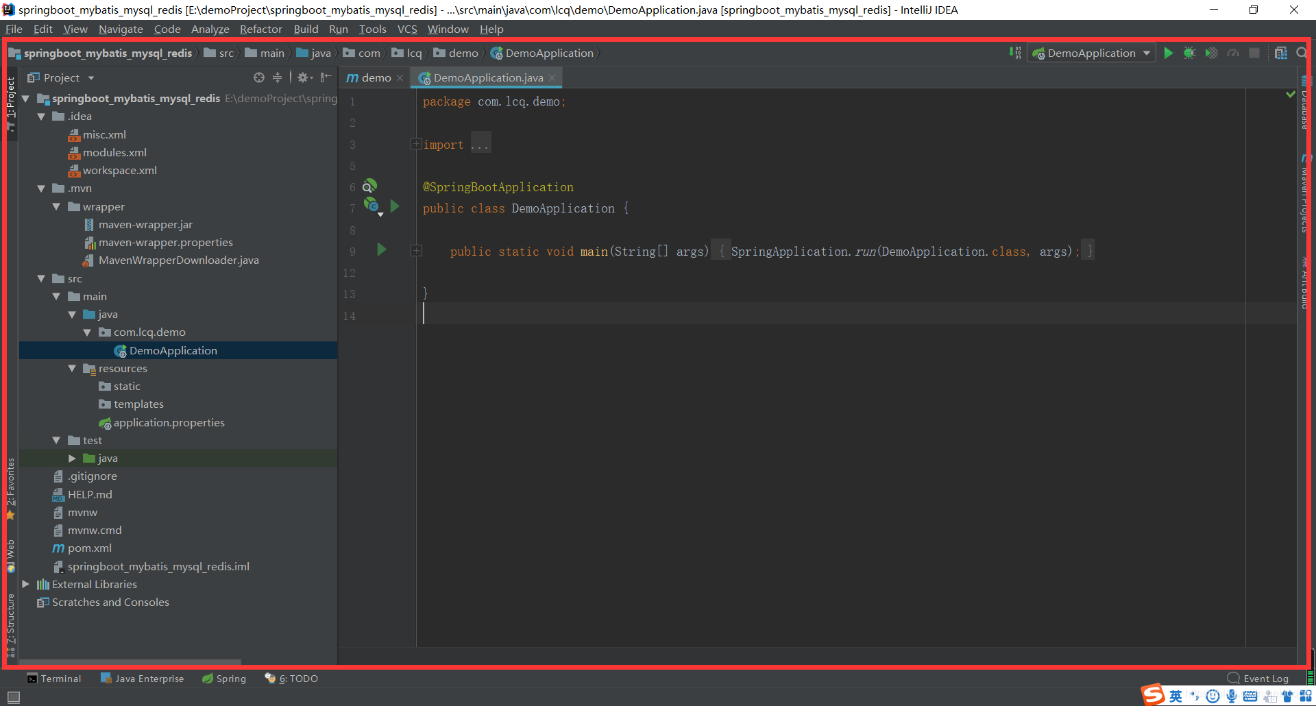 笔记 使用idea创建springboot Mybatis Mysql Redis项目 Idea创建spring Boot项目为工程添加