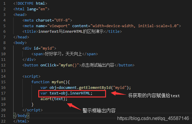 Js中innerhtml与innertext的用法与区别js Innertext Csdn博客 6506
