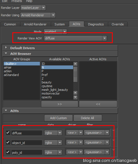 maya arnold AOV 自定义分层aiWritecolor使用方法_arnold aiaov-CSDN博客