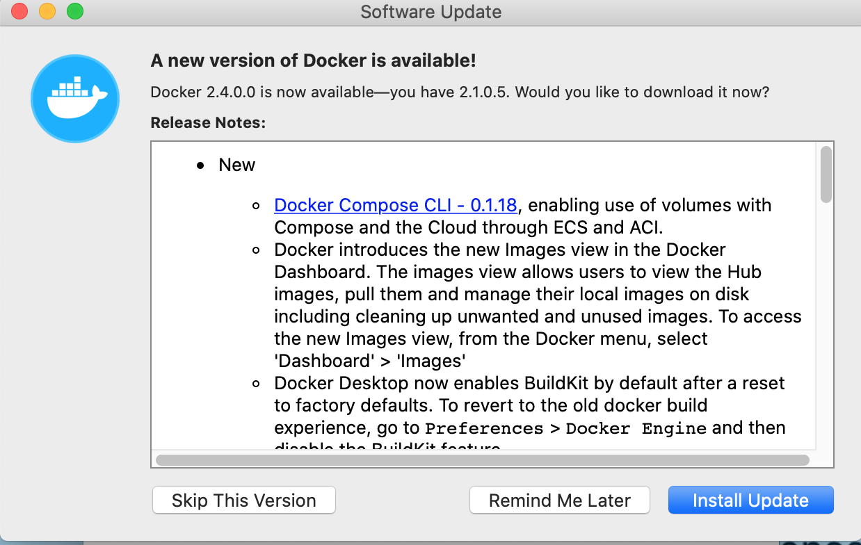 Docker基础：docker Desktop Community的手动更新方法 Mac Docer Desktop 升级 Csdn博客
