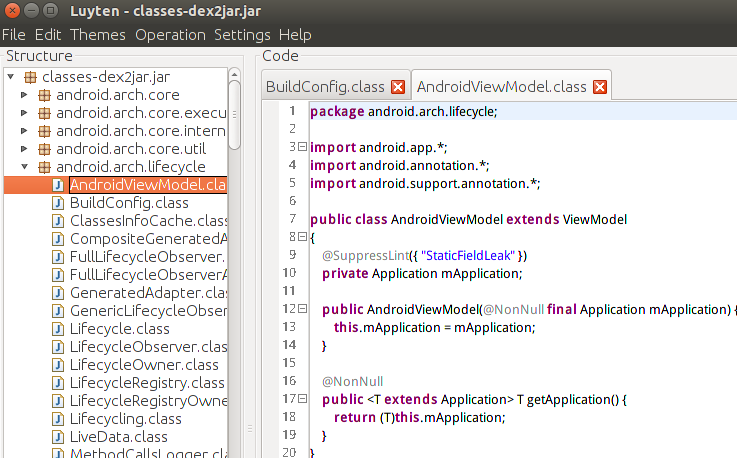 Ubuntu环境下，反编译工具Apktool，Dex2jar,jd-gul，luyten安装使用_ubuntu怎么使用dex2jar-CSDN博客