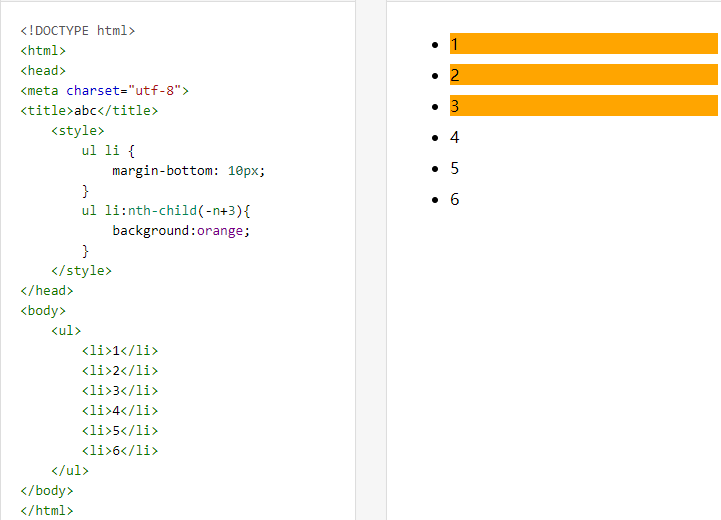 CSS ul li:nth-child的详细实例_css样式 li 2n -1-CSDN博客