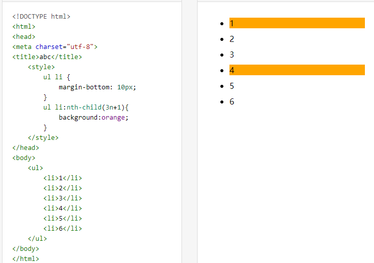 CSS ul li:nth-child的详细实例_css样式 li 2n -1-CSDN博客