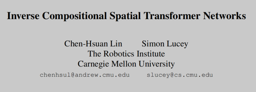 [论文翻译]Inverse Compositional Spatial Transformer Networks（IC-STN）-CSDN博客