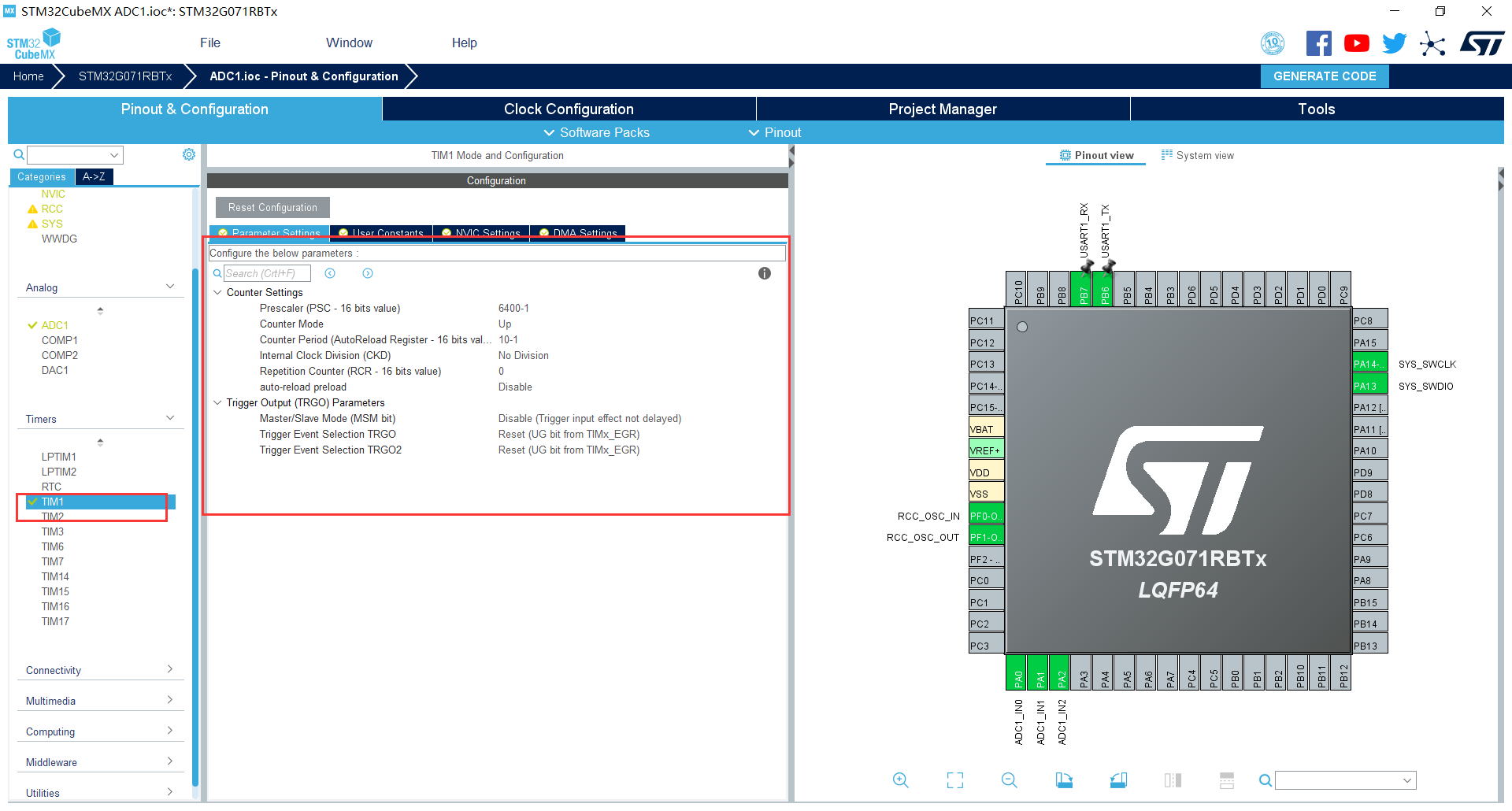 CubeMX_ADC学习笔记——ADC（DMA模式）的使用_cubemx adc dma-CSDN博客