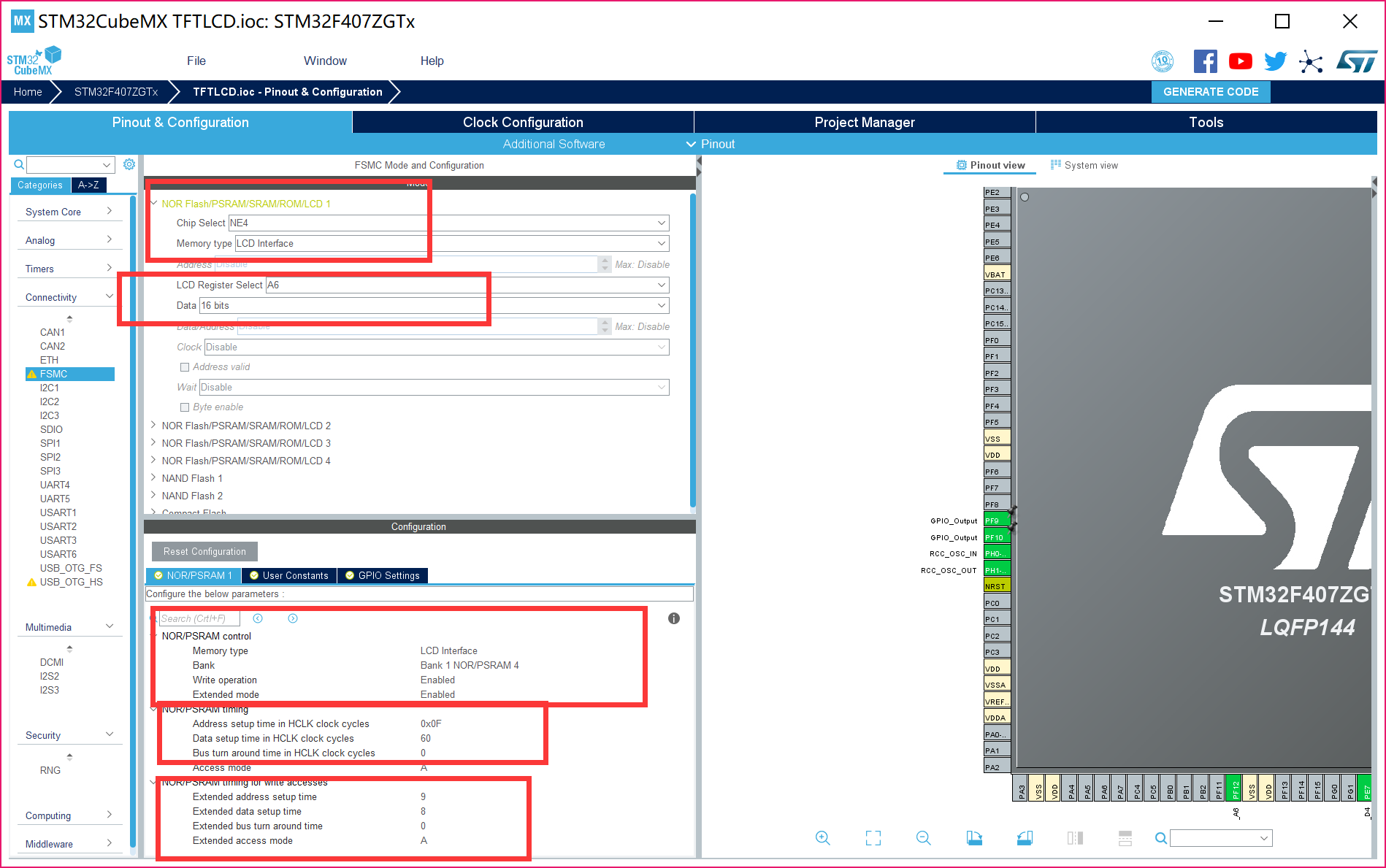 【STM32F4】HAL库 CubeMX(十二)--------LCD显示实验_stm32f4 hal库 1.25后 lcd无法显示-CSDN博客