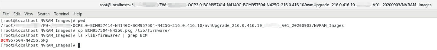 RedHat 7.8 OCP-NIC BCM957504-N425G FW Update – 源码巴士