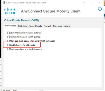 Cisco anyconnect输入连接地址后提示 current location is restricting access_the service provider in your ...
