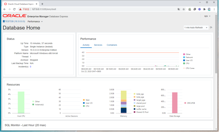 Oracle19c Enterprise Manager Database Express 无法访问_oracle datebase 19c enterprise-CSDN博客