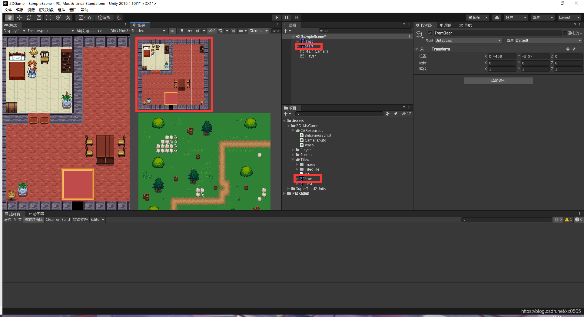 四、unity2d游戏制作——角色传送unity传送到 Csdn博客