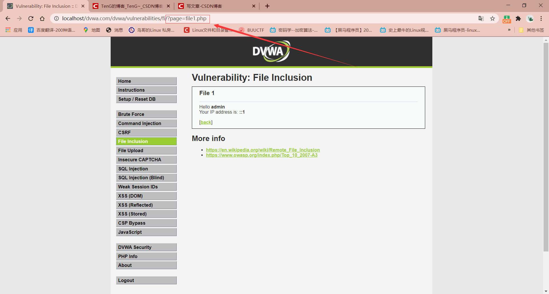 DVWA File inclusion(文件包含)-超详细_dvwa中关于文件包含的题目介绍-CSDN博客