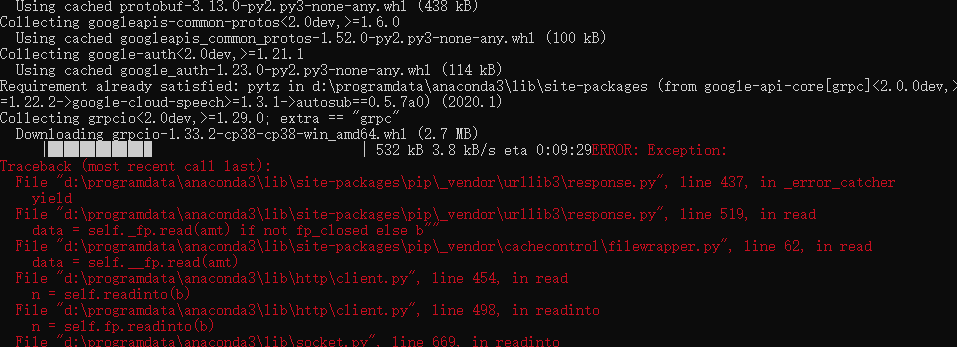 pip更新出现"Traceback(most recent call last)" - 程序员大本营