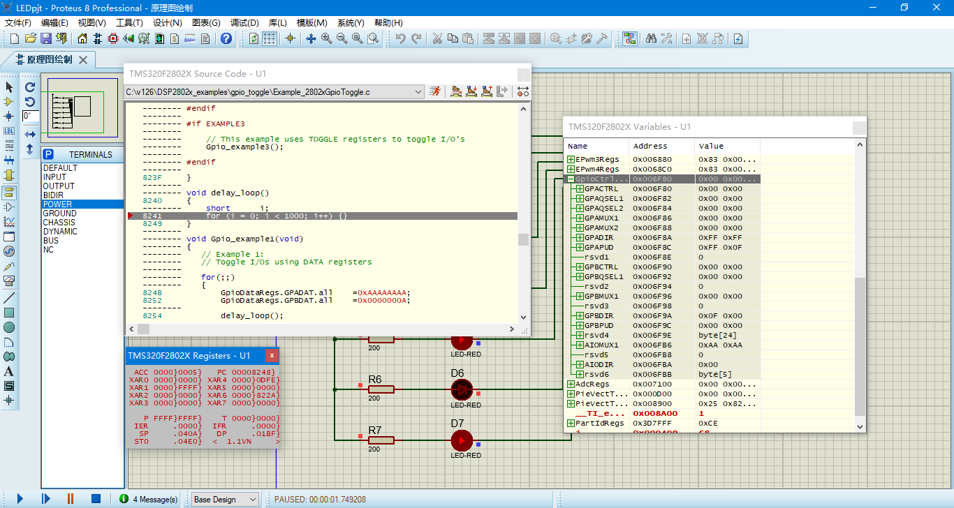 使用CCS 9.2.0和Proteus 8.9开发并仿真DSP-TMS320F28027项目_proteus可以仿真dsp吗_果子狸PLG的博客-CSDN博客