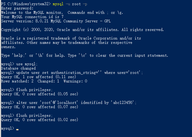 Mysql8 0以上版本忘记root密码 Mysql8 0忘记root密码 Csdn博客