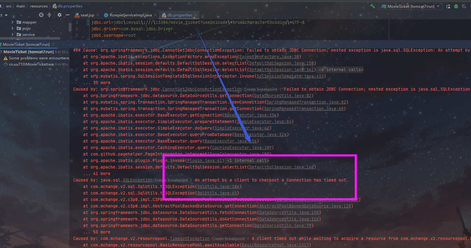 An attempt by a client to checkout a Connection has timed out.(c3p0连接超时问题) - 程序员大本营
