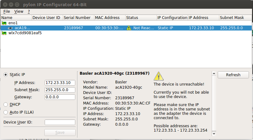 ubuntu Basler相机怎么设置静态IP_basler相机ip-CSDN博客