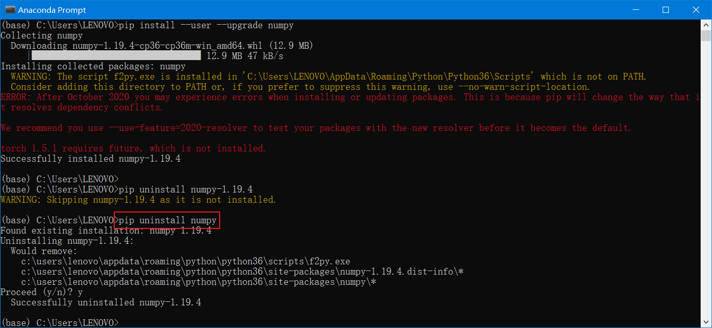 Python更新numpy出现的问题 Csdn博客 