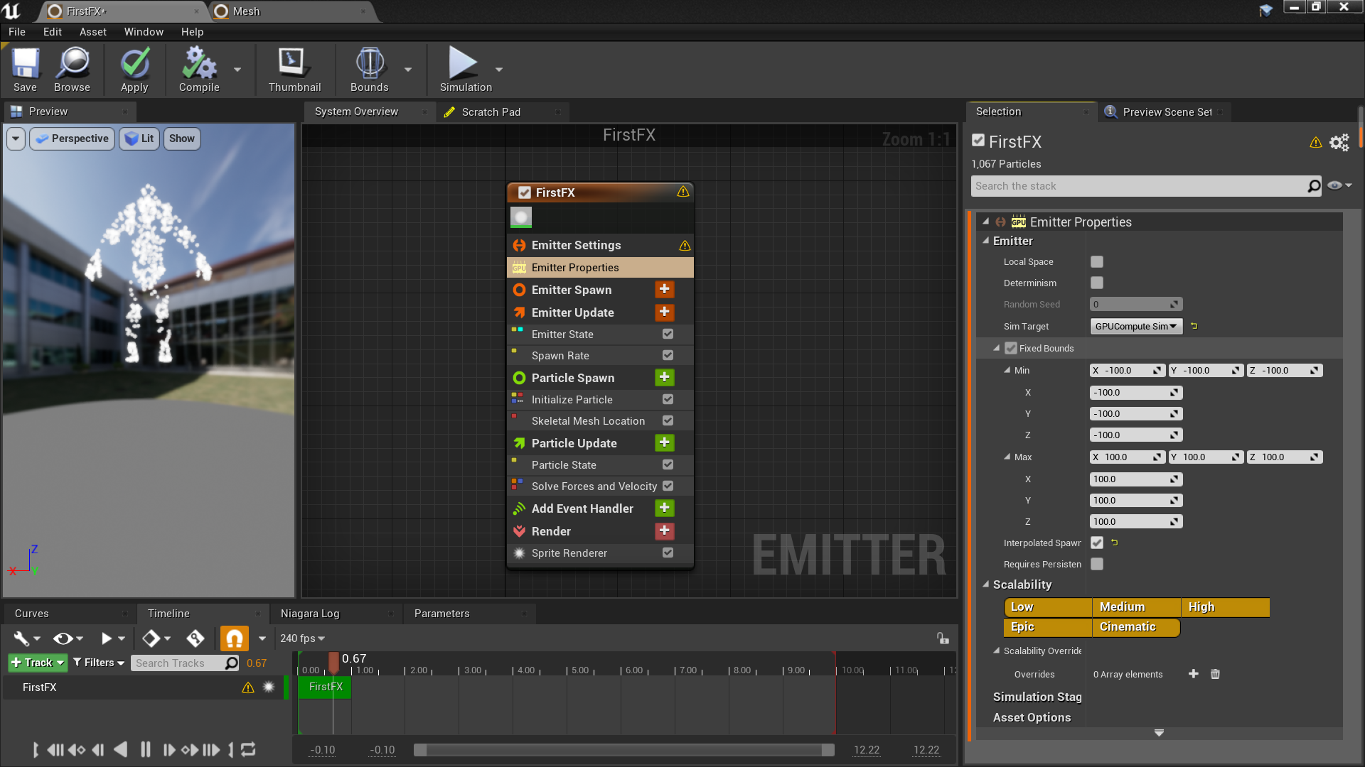 初探UE4.25特效系统Niagara_ue niagara-CSDN博客
