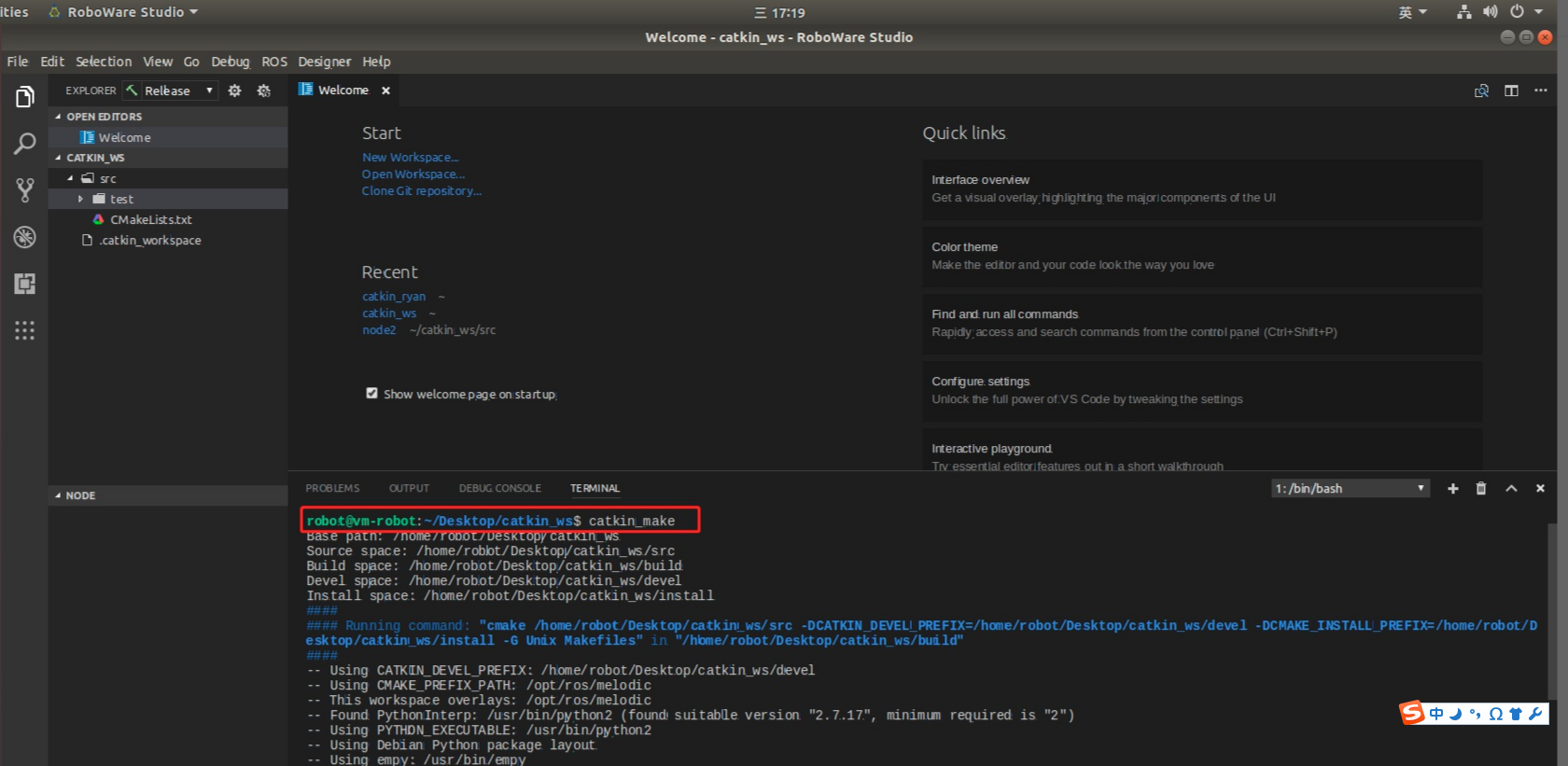 Roboware Studio详细安装教程 （ROS kinetic）以及简单使用_roboware studio安装-CSDN博客