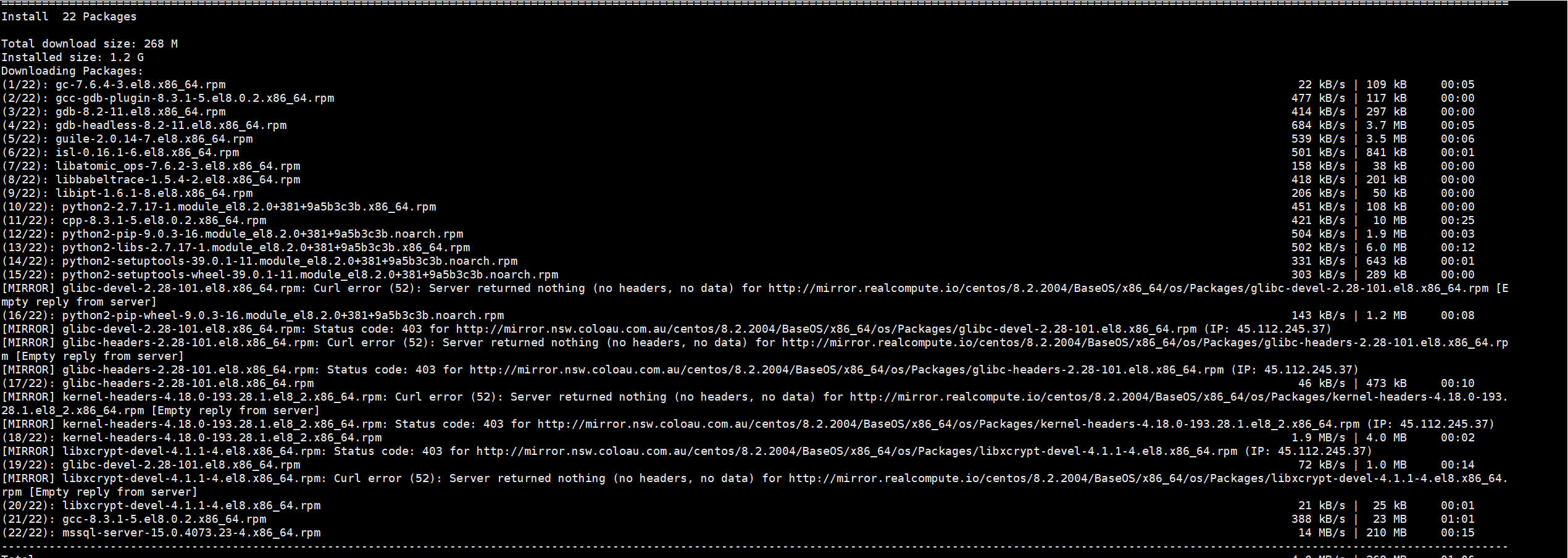 Centos8 安装 SQL Server 2019_centos 8 安装sql server 2019报错-CSDN博客