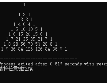 Yang Hui Triangle in C Language - Programmer Sought