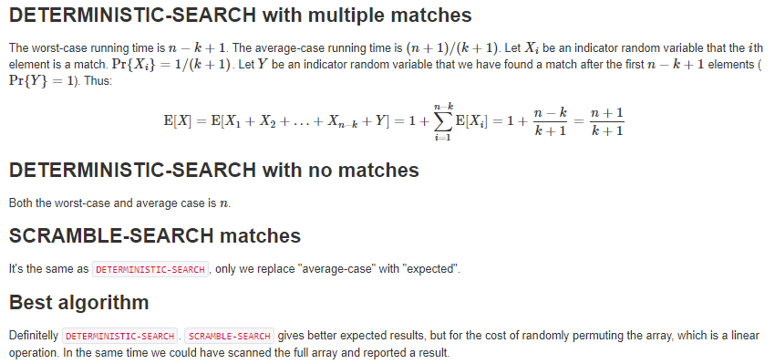 算法导论第三版 第5章习题答案_use indicator random variables to compute the expe-CSDN博客