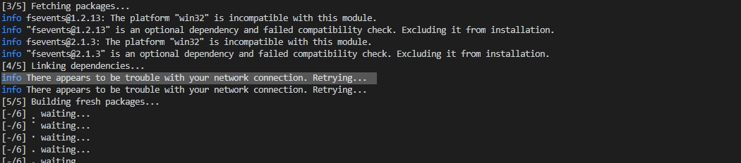 info There appears to be trouble with your network connection. Retrying...-CSDN博客