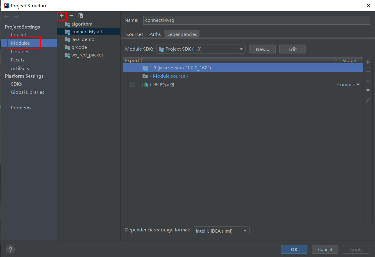 Project Structure-Project Settings-Modules中导入模块注意问题_project settings ...
