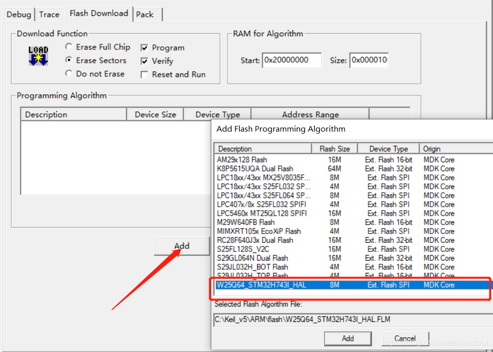 Mdk Keil 下载算法程序 外部存储qspi Flashmdk字体存入qspi Flash Csdn博客